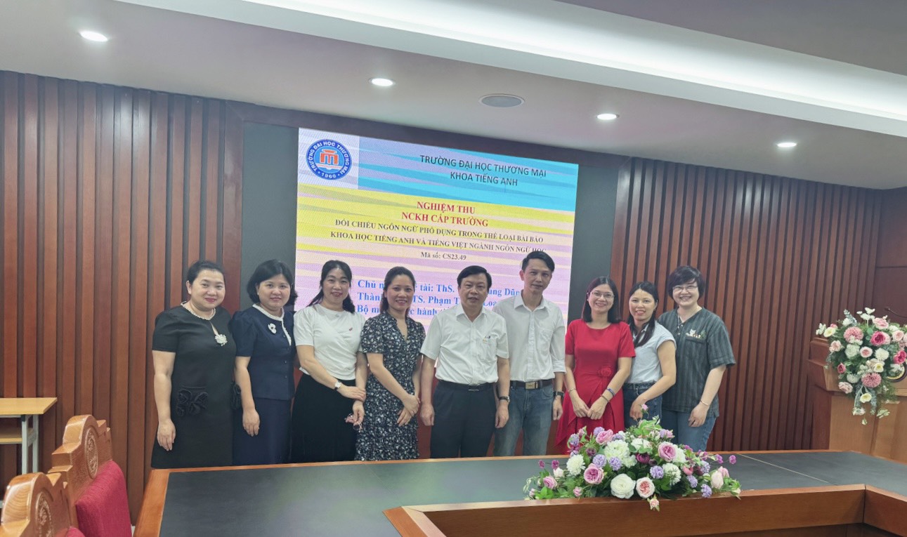 Nghiệm thu Đề tài NCKH cấp trường năm học 2023-2024 | Khoa Tiếng Anh ...